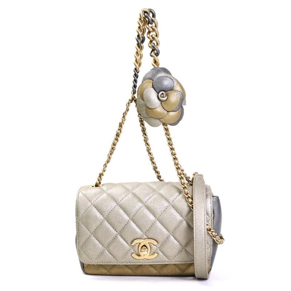CHANEL | Bags | Chanel Chanel Diagonal Shoulder Bag Matelasse Camellia ...